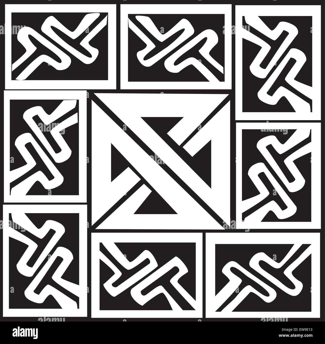 A vector illustration of a Celtic pattern and knot Stock Vector Image ...