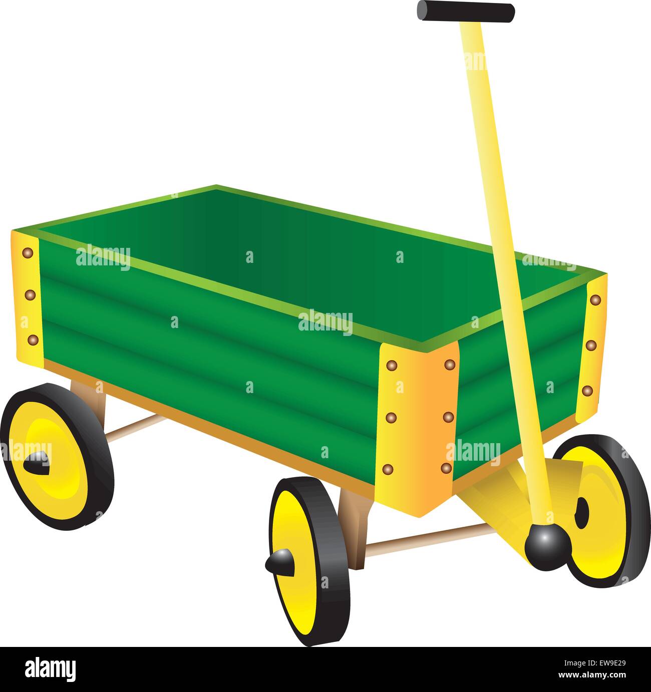 Green Toy Wagon Stock Vector Image & Art - Alamy