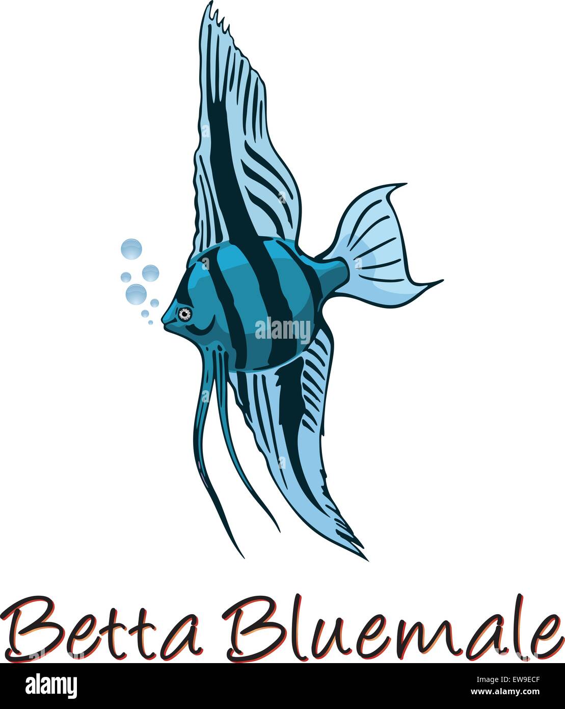 Betta fish aquarium Stock Vector Images - Alamy