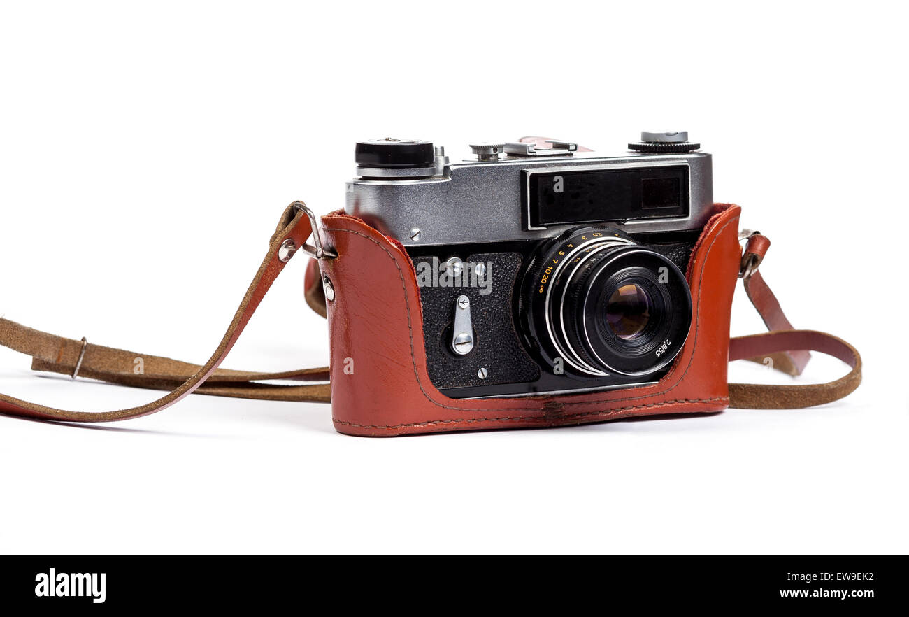 old fashioned vintage film camera isolated Stock Photo - Alamy