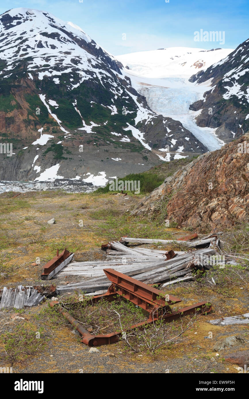 Old mining sleds used for hauling supplies behind tractors on the ...