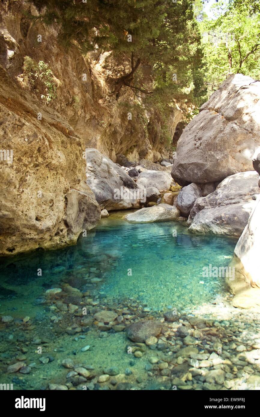Beautiful mountain river with clear blue water Stock Photo - Alamy