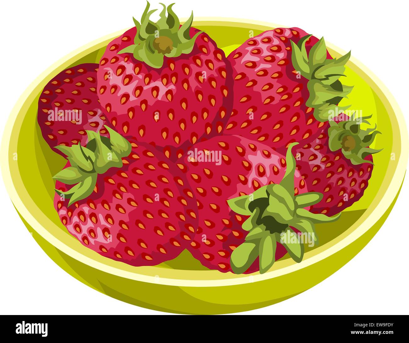 Pile of strawberries Stock Vector Images - Alamy