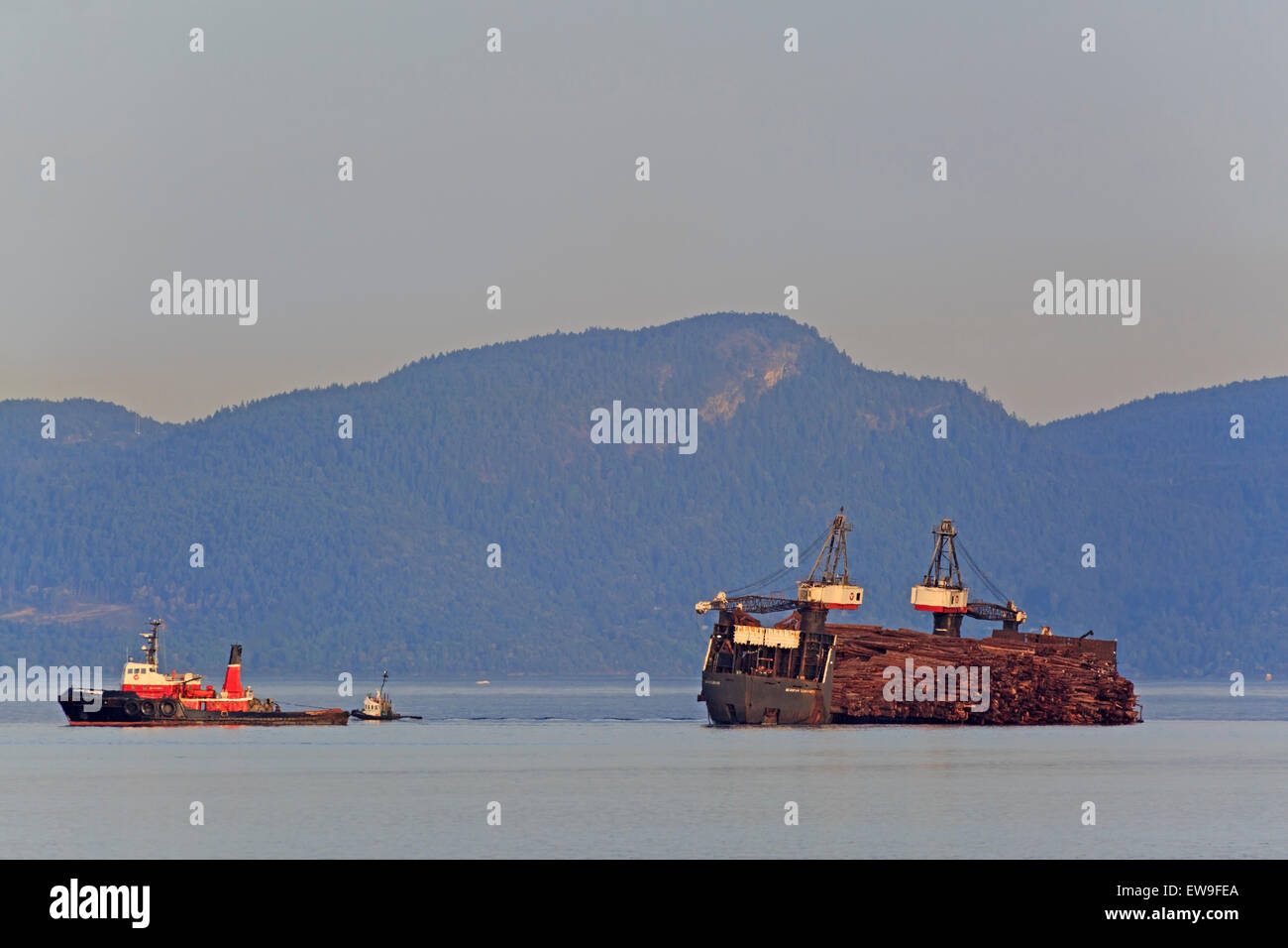 'Seaspan Survivor', a self loading/dumping log barge with its companion ...