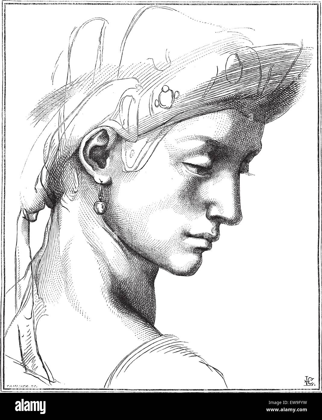 Head Comic by Michaelangelo, at the Uffizi Gallery, in Florence, Italy ...