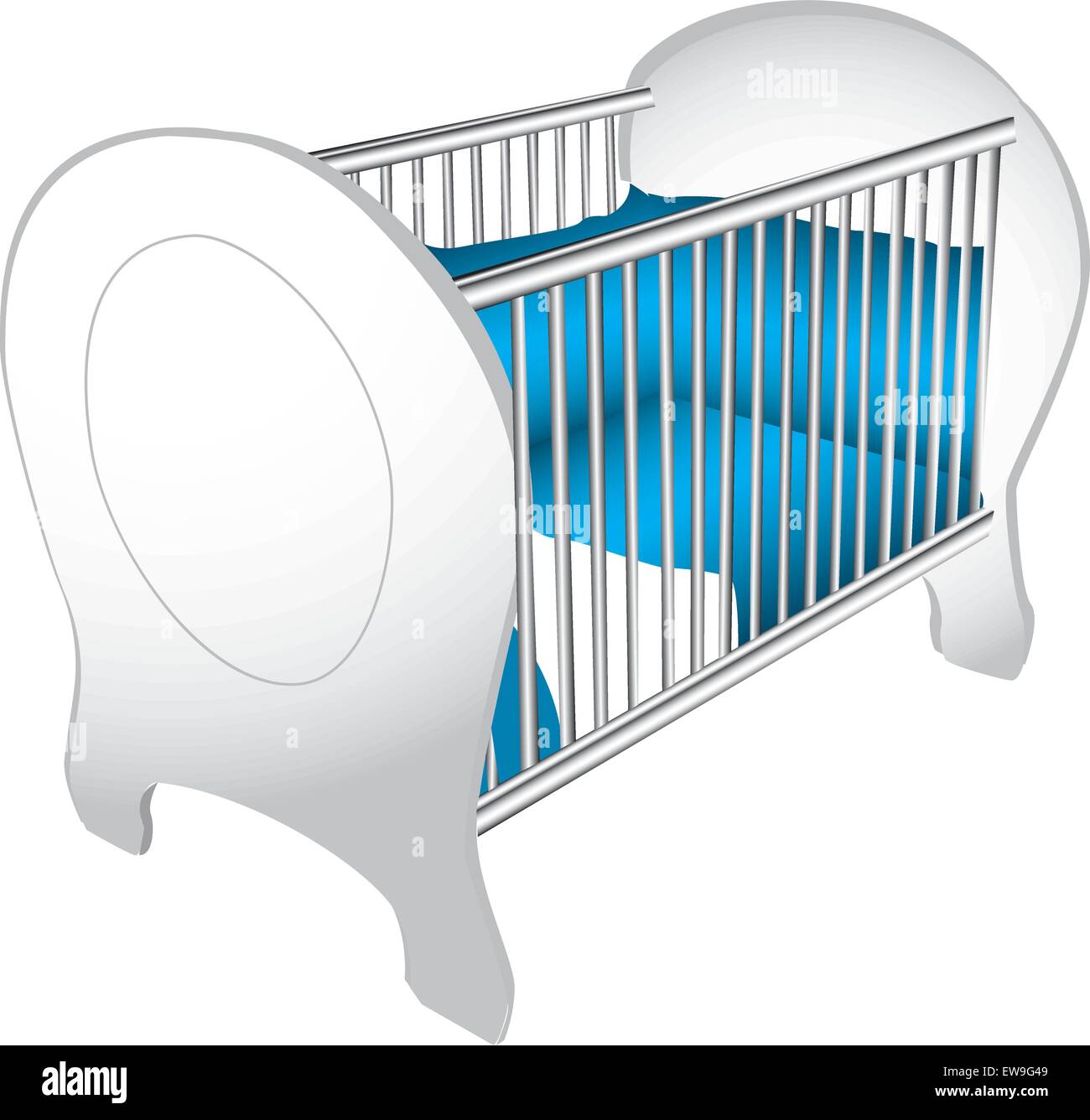Baby crib illustration Stock Vector Image & Art - Alamy