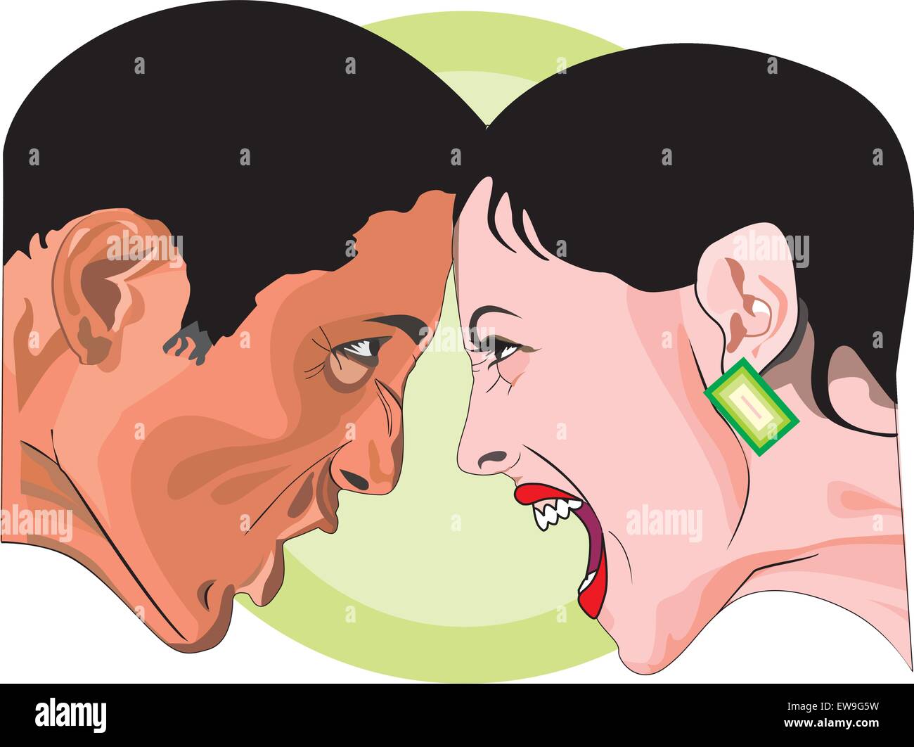 Male and female fighting Stock Vector Images - Alamy