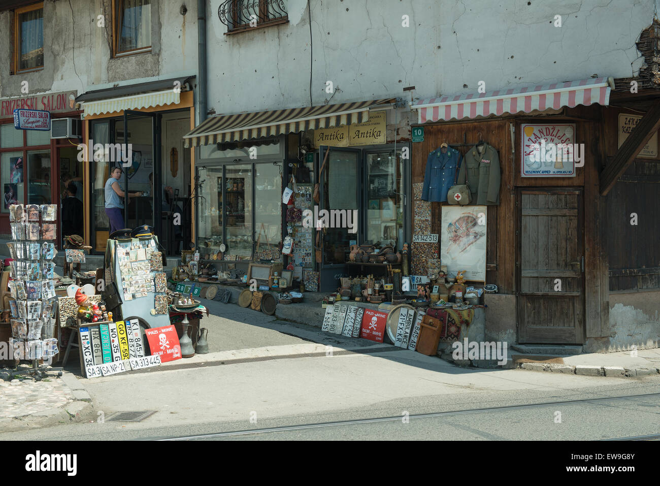 Antique trade shop in Sarajevo Stock Photo - Alamy