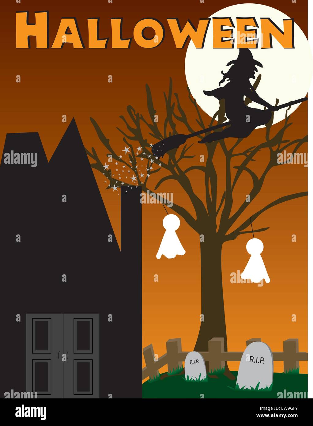 Tomb of the witch Stock Vector Images - Alamy