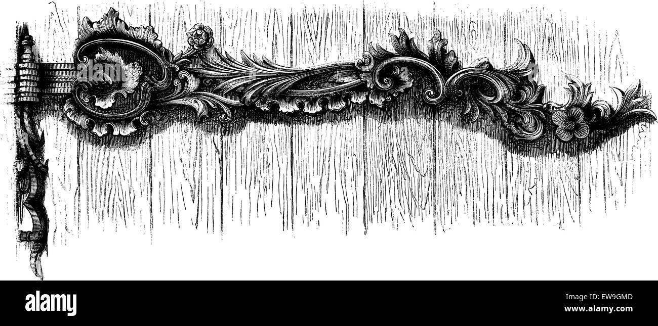 Old door forging iron Stock Vector Images - Alamy