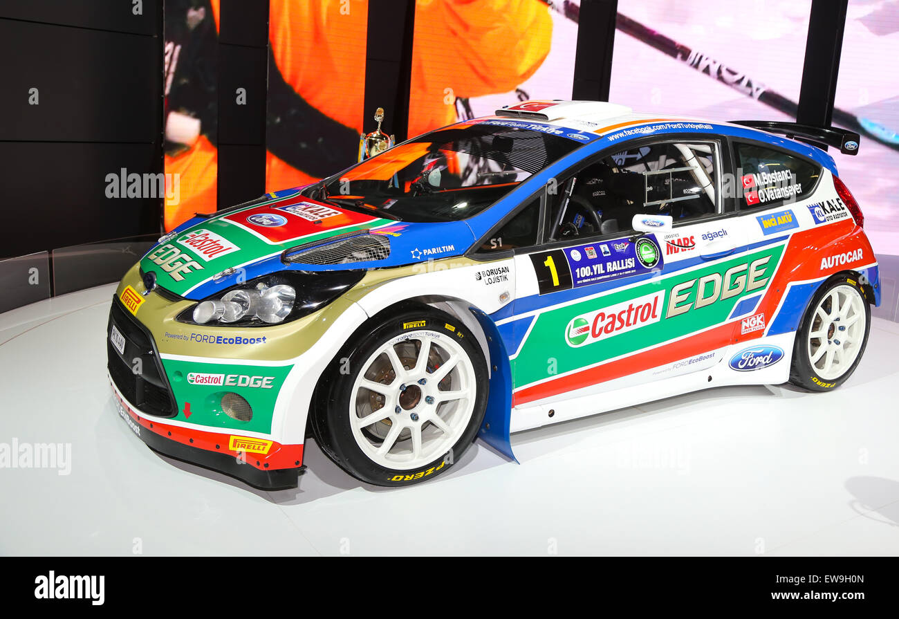 Ford Fiesta S2000 Castrol Ford Team Turkey Istanbul Autoshow 2015 Stock ...