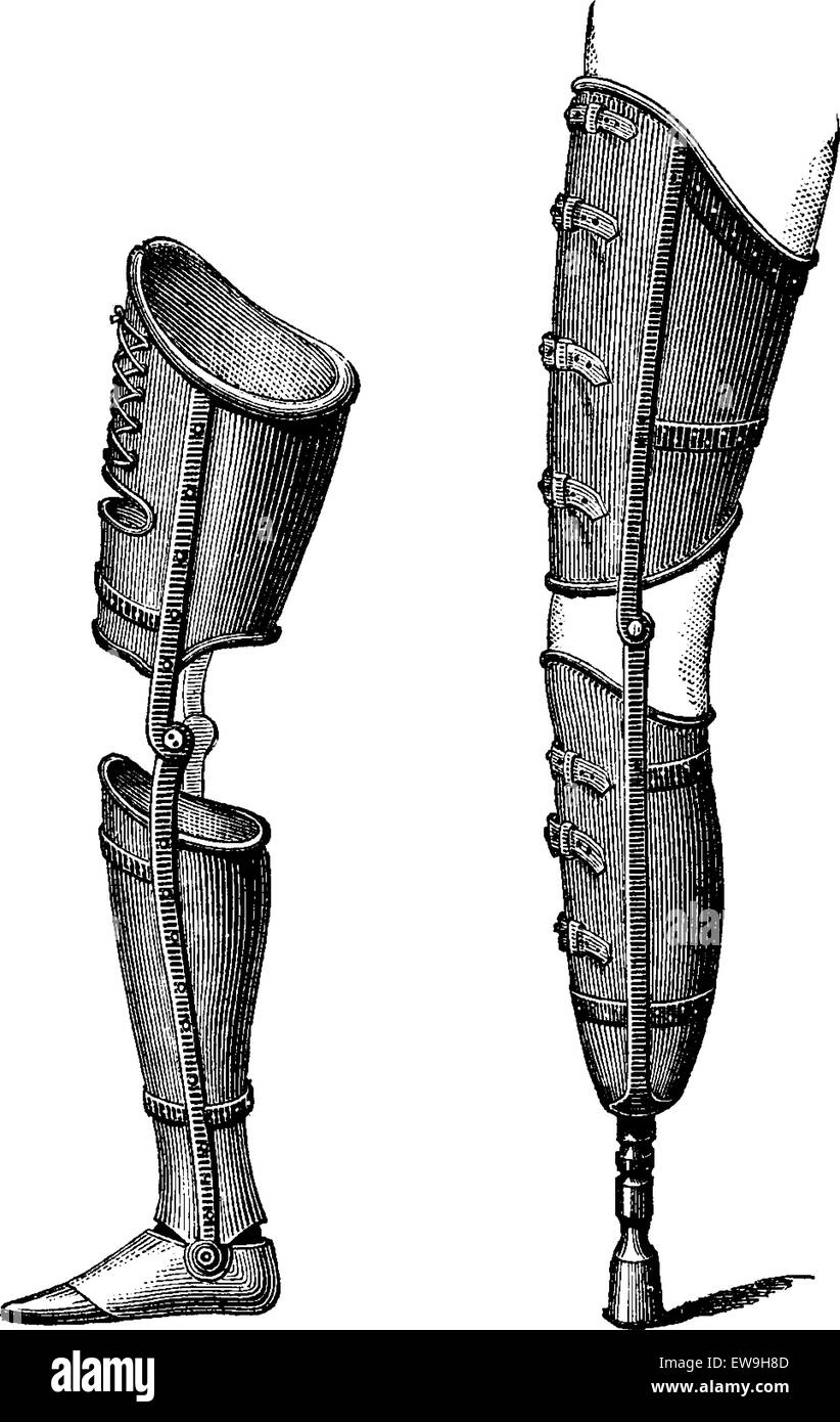 Right leg amputee Stock Vector Images - Alamy