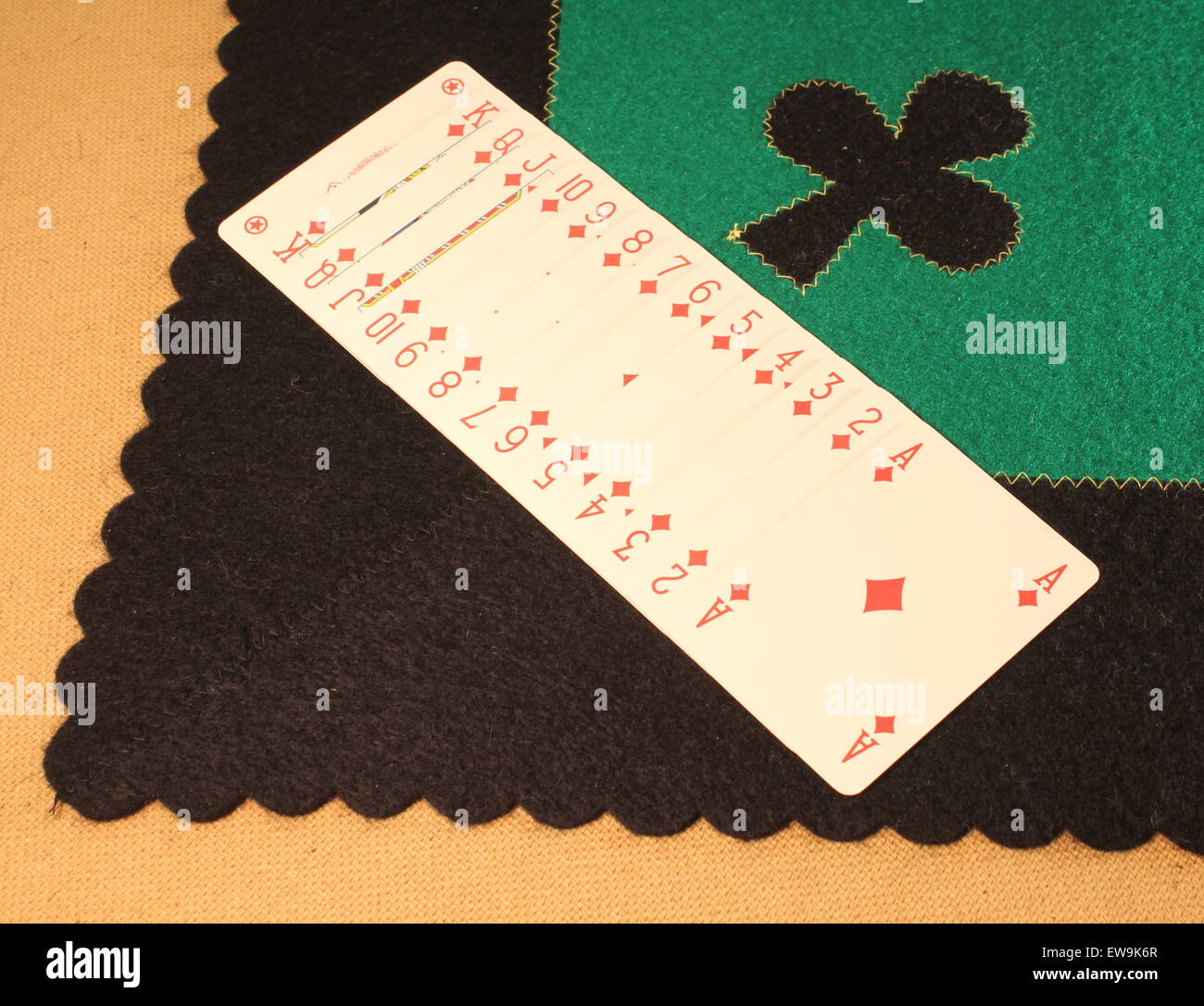 Game table, scale card with sign of cadres Stock Photo - Alamy