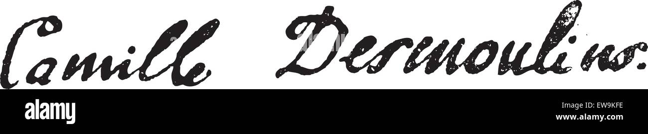 Engraved signature of Stock Vector Images - Alamy