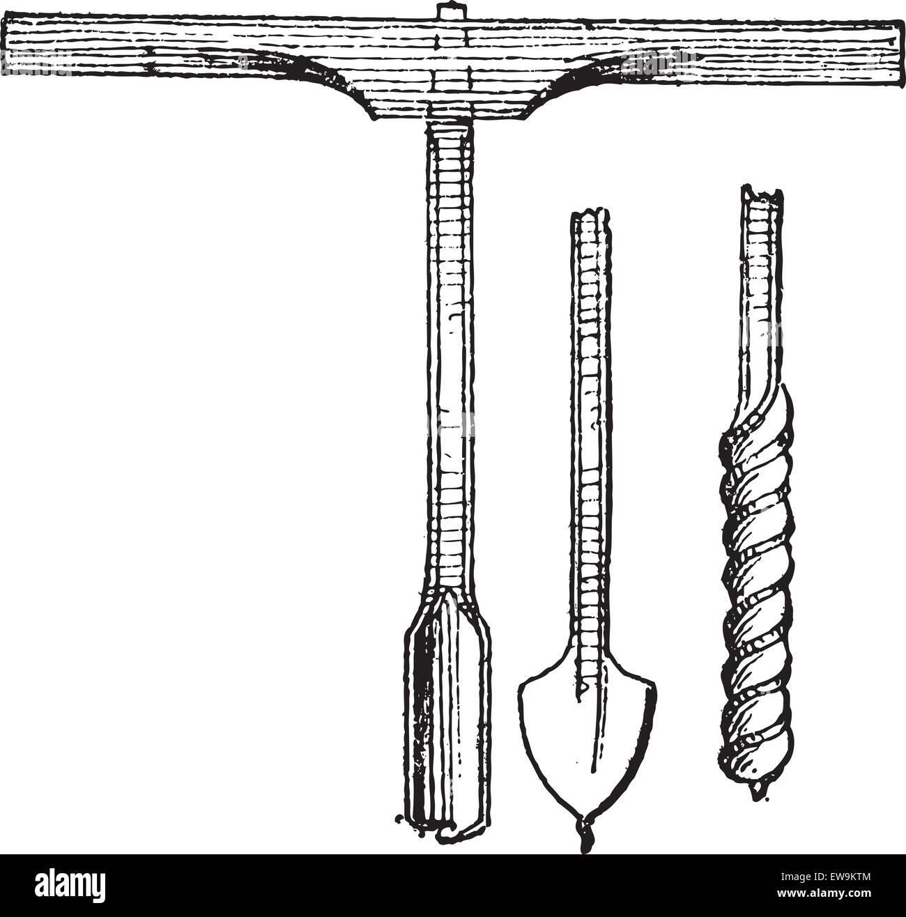 Vintage auger bits Stock Vector Images - Alamy