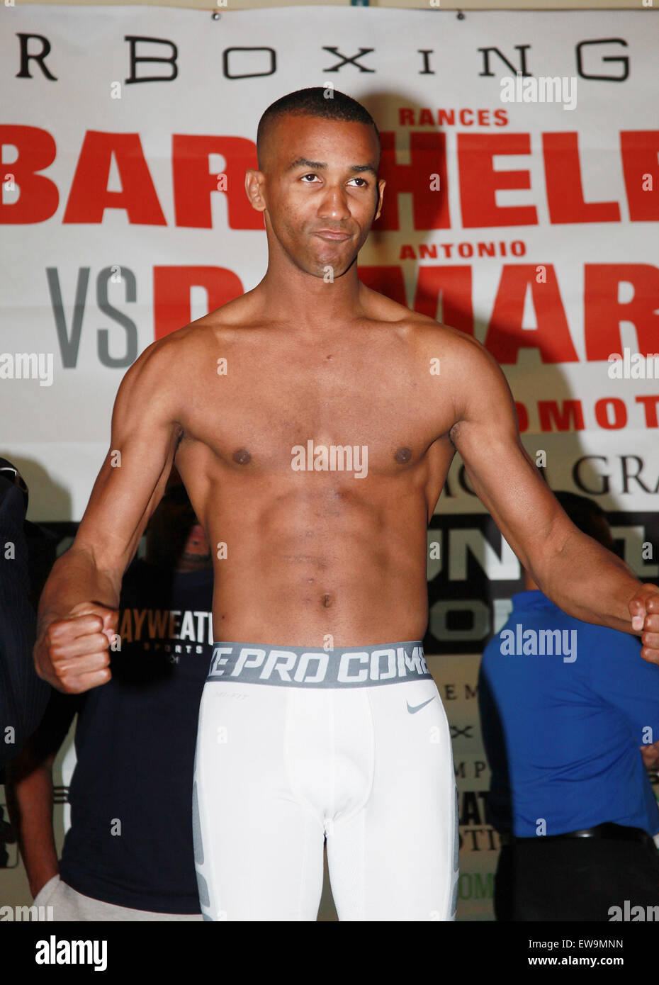 Las Vegas, Nevada, USA. 20th June, 2015. Boxer Rances Barthelemy poses ...