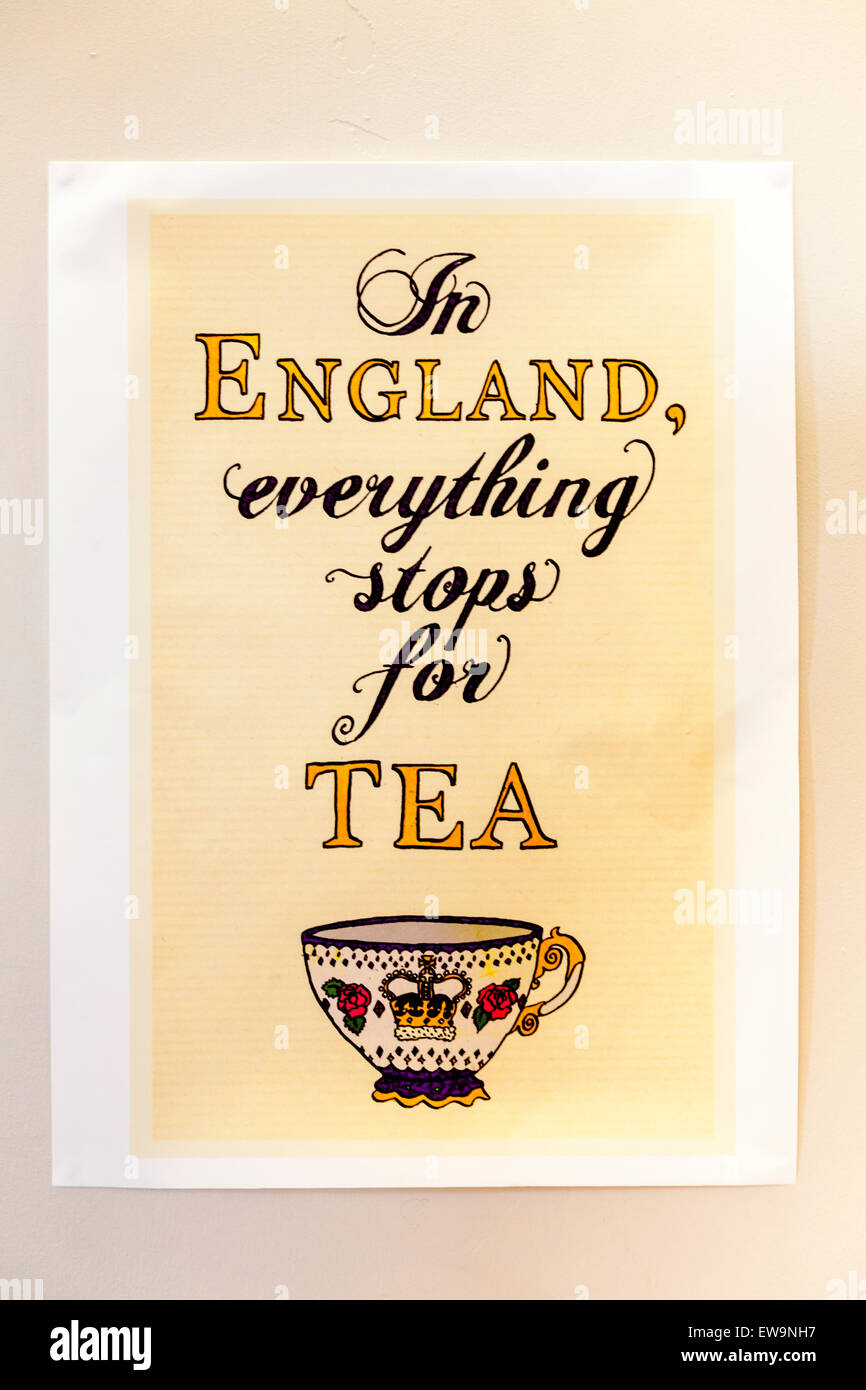 Quirky Tea Sign, High Hurstwood, Sussex, UK Stock Photo - Alamy