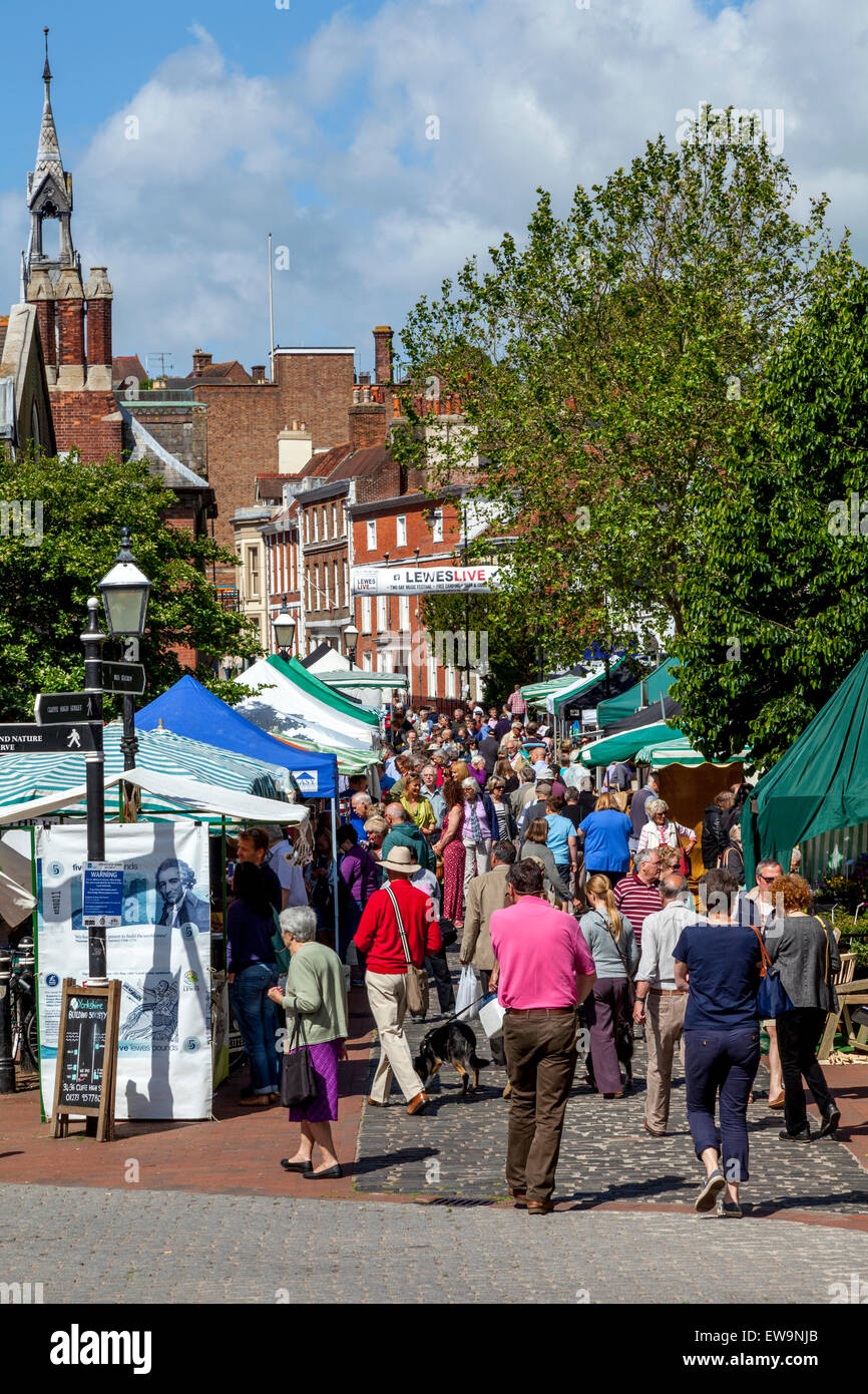 Shoppers High Street Lewes Sussex Stock Photos & Shoppers High Street ...