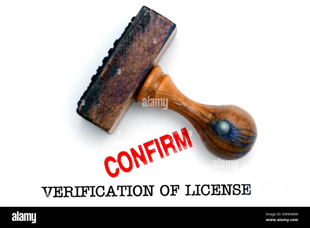 Verification of license Stock Photo - Alamy
