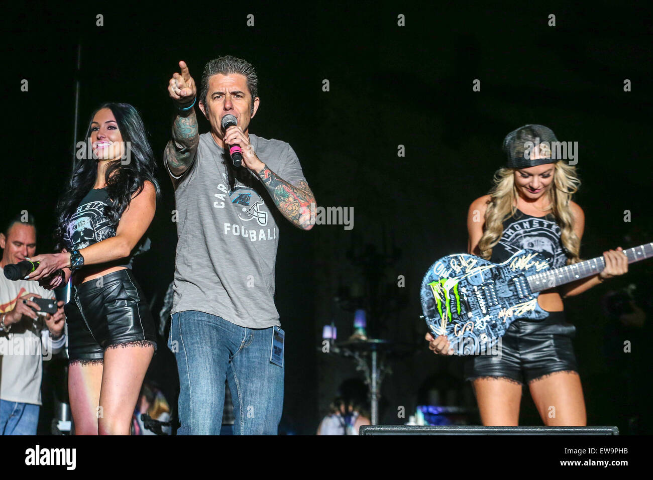 Charlotte, North Carolina, USA. 2nd May, 2015. Riki Rachtman introduces ...