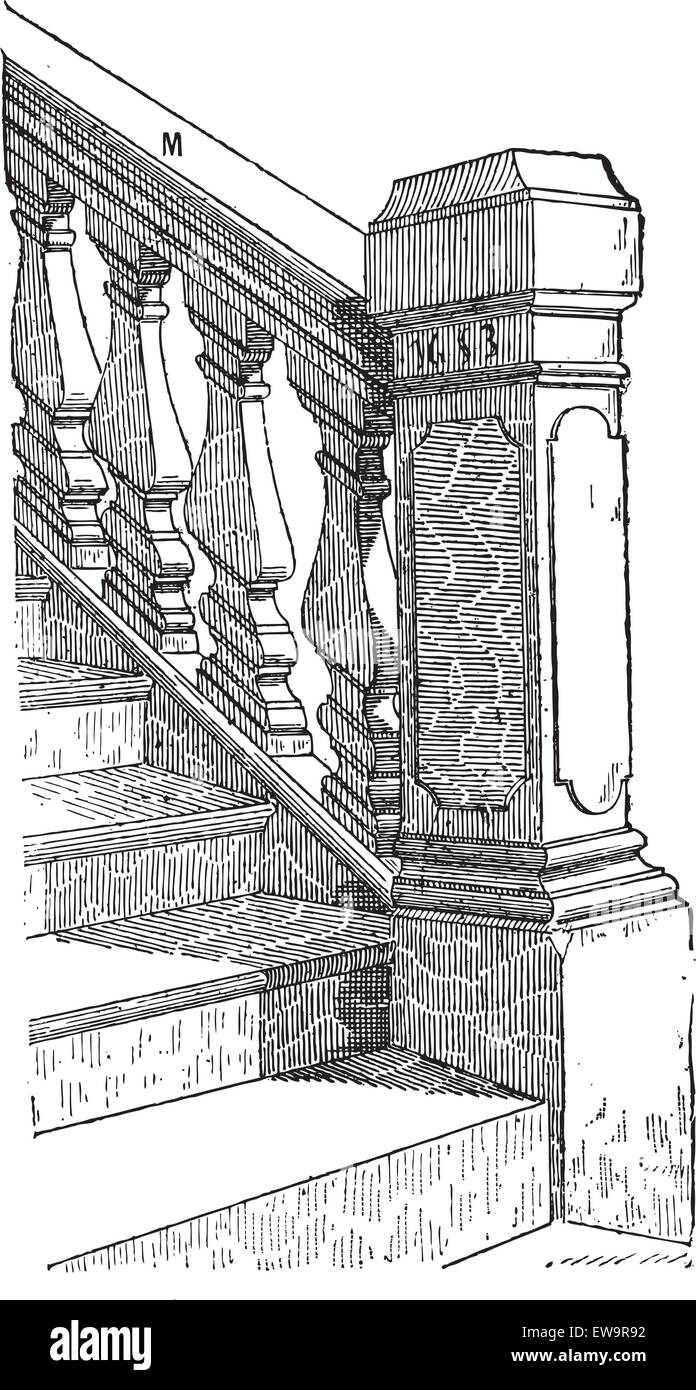 Handrail vector vectors hi-res stock photography and images - Alamy