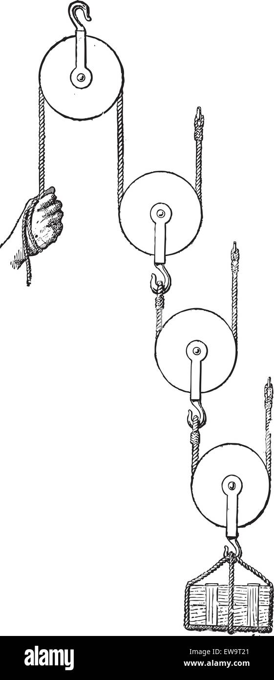 Set pulleys Stock Vector Images - Alamy