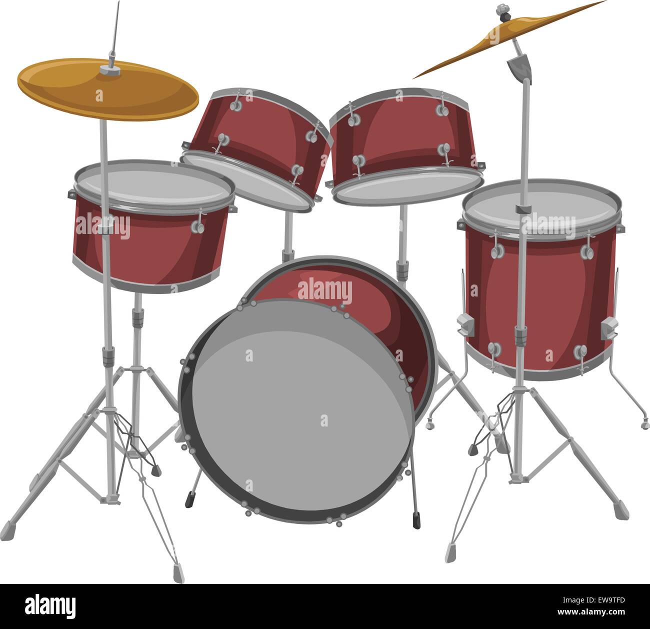 Vector illustration of drum kit Stock Vector Image & Art - Alamy