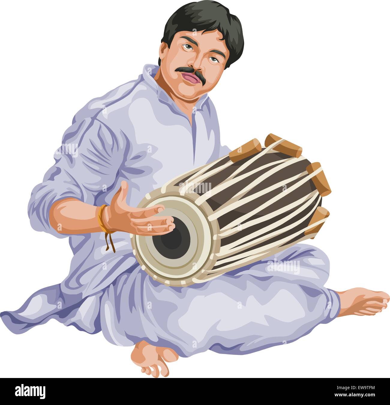 Man playing dhol Stock Vector Images - Alamy