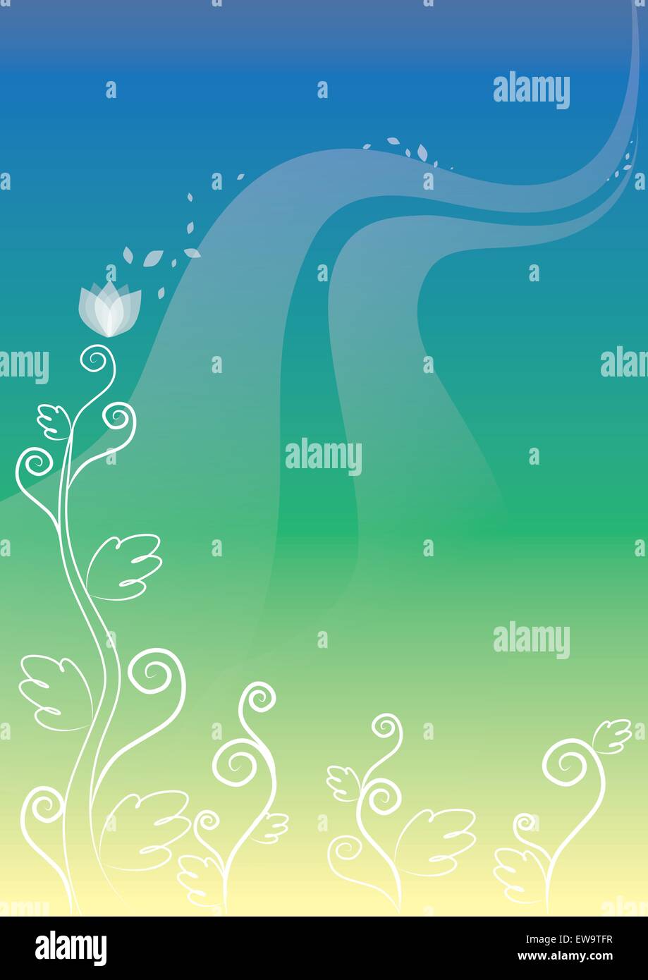 Plant Background, Design, Nature, Blue Green Yellow, vector ...