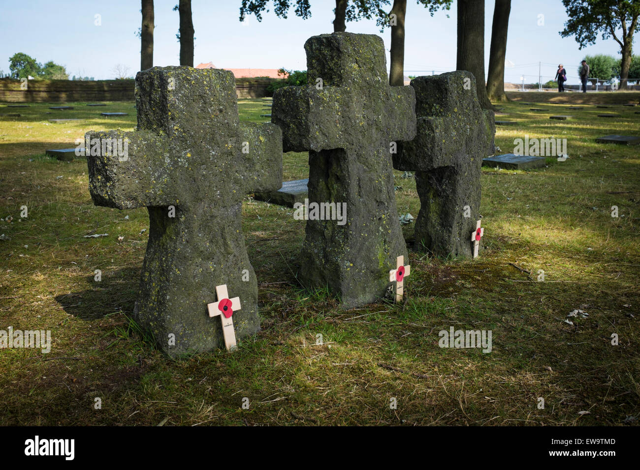 German WW1 Graves at Langemark cemetery in Belgium Stock Photo - Alamy