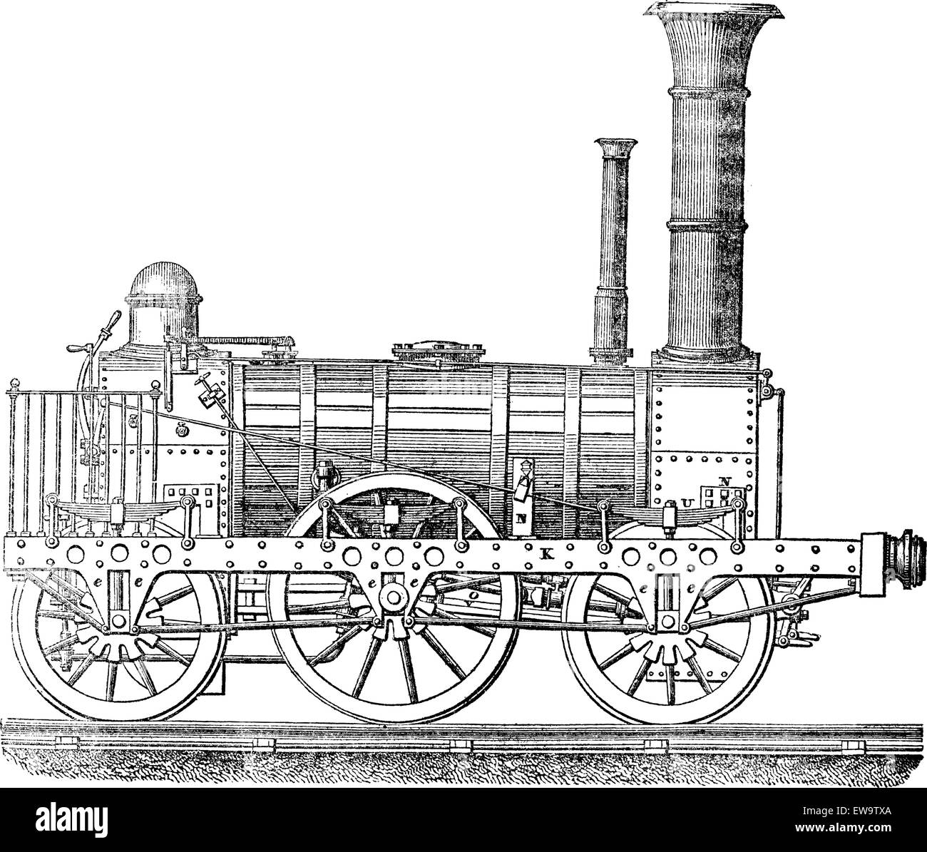 Heritage steam railway engine Stock Vector Images - Alamy