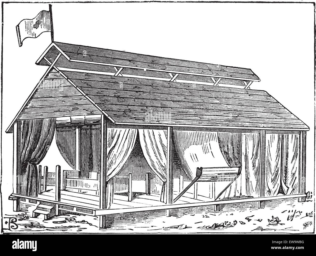 Army barrack Stock Vector Images - Alamy