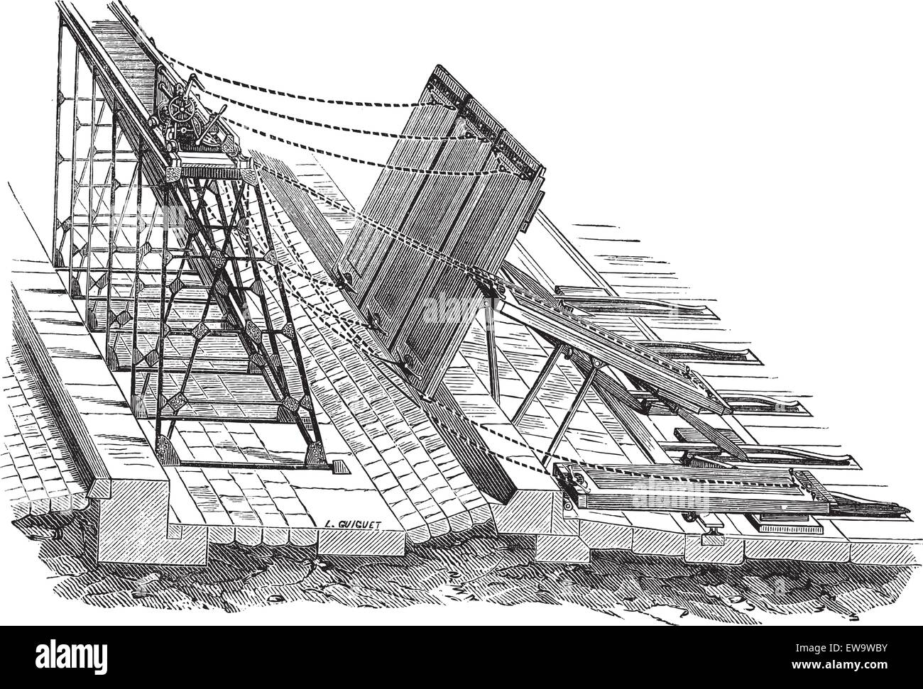 Old weir Stock Vector Images - Alamy