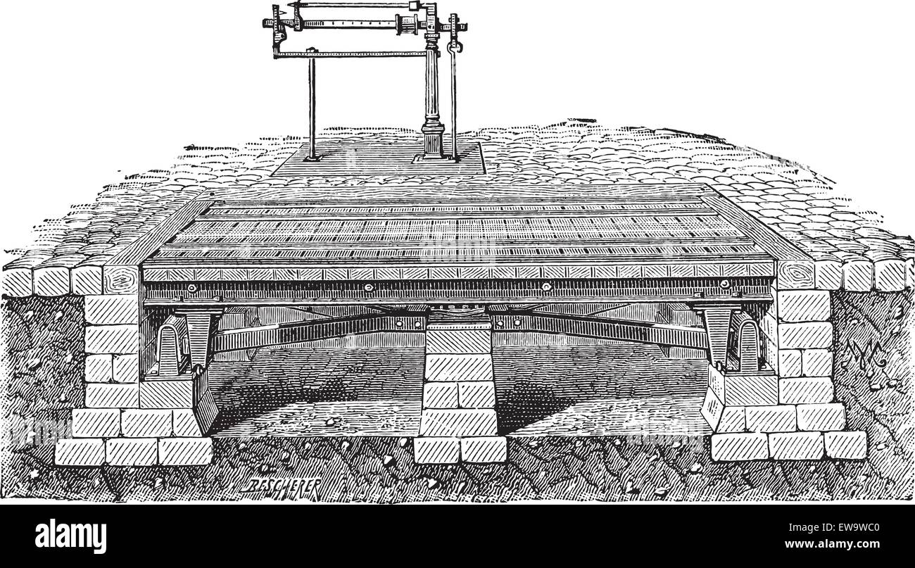 Bascule bridge structure Stock Vector Images - Alamy