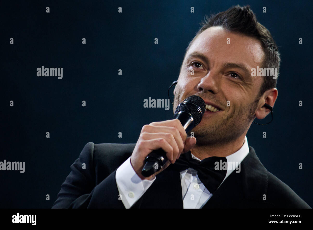 Turin, Italy. 20th June, 2015. Italian singer-songwriter Tiziano Ferro ...