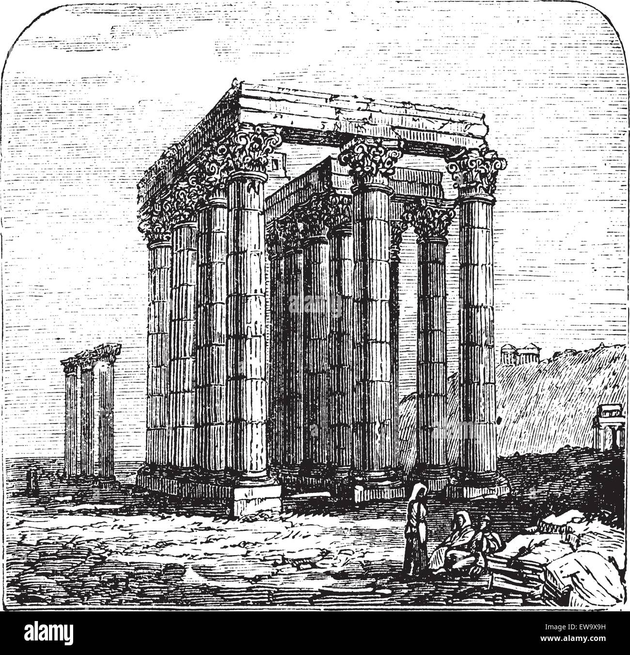 The Temple of Olympian Zeus, Olympieion or Columns of the Olympian Zeus ...