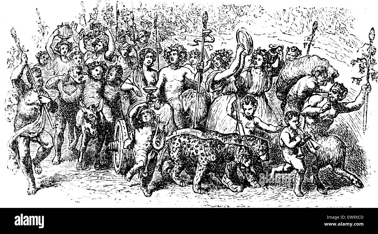 Bacchus procession Stock Vector Images - Alamy