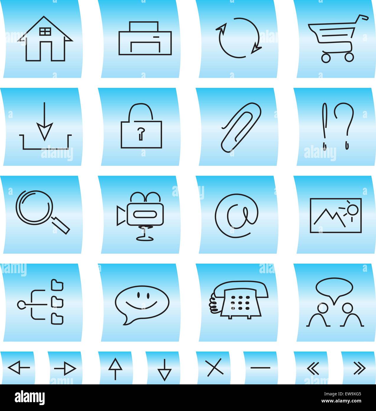 Website icons and buttons, vector illustration Stock Vector Image & Art ...