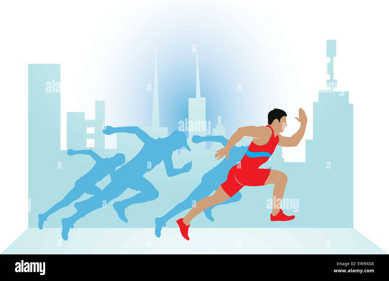 Drawing athletic runner sport active hi-res stock photography and ...