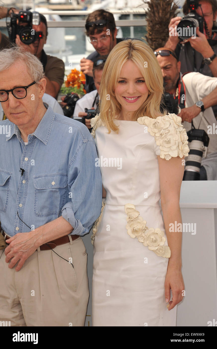 CANNES, FRANCE - MAY 11, 2011: Woody Allen & Rachel McAdams at the ...