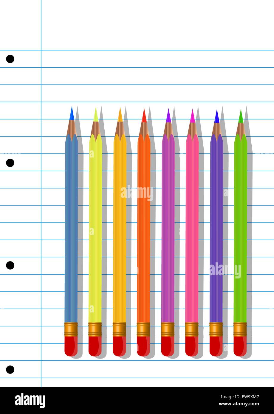 Colored pencils, vector illustration Stock Vector Image & Art - Alamy