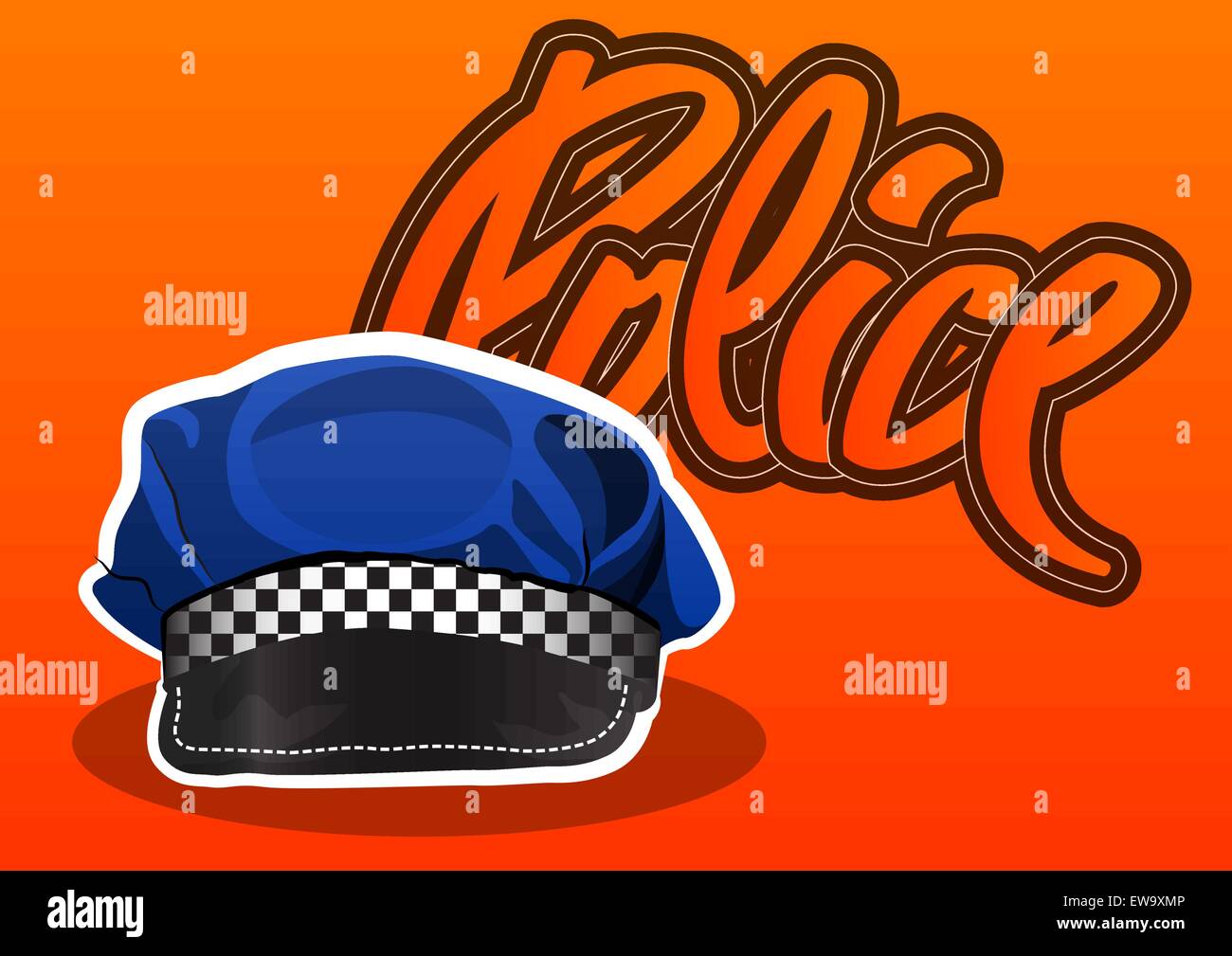 Police cap, vector illustration Stock Vector Image & Art - Alamy
