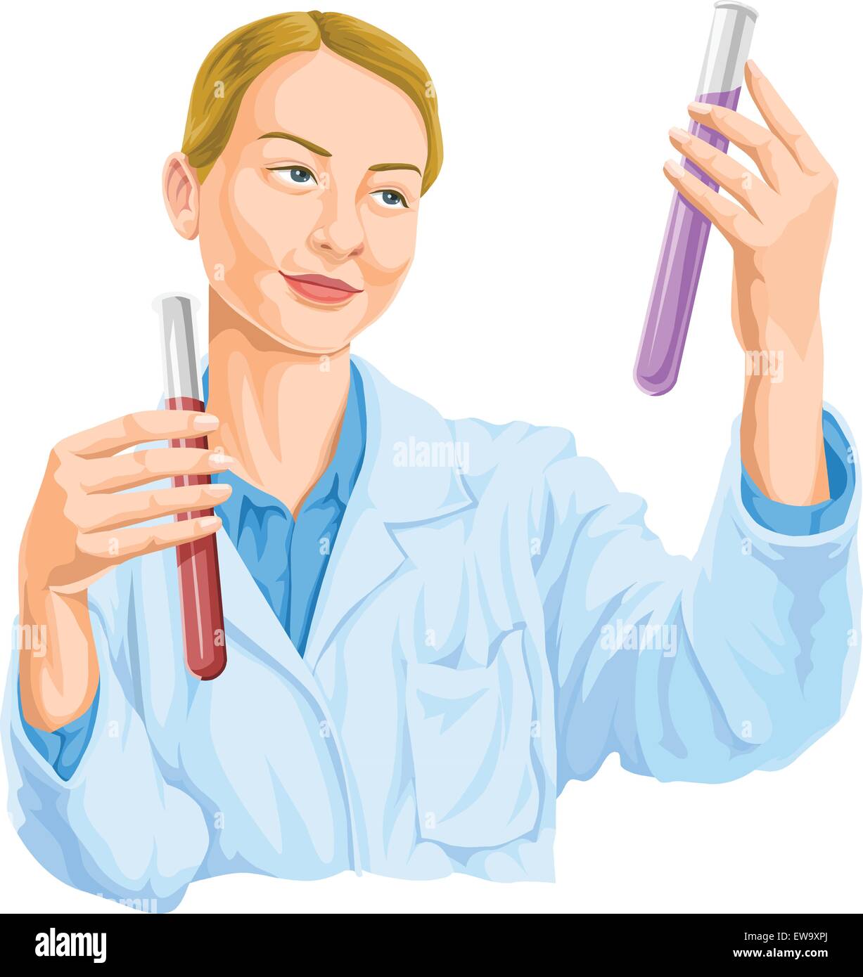 Scientist tubes liquid in Stock Vector Images - Alamy