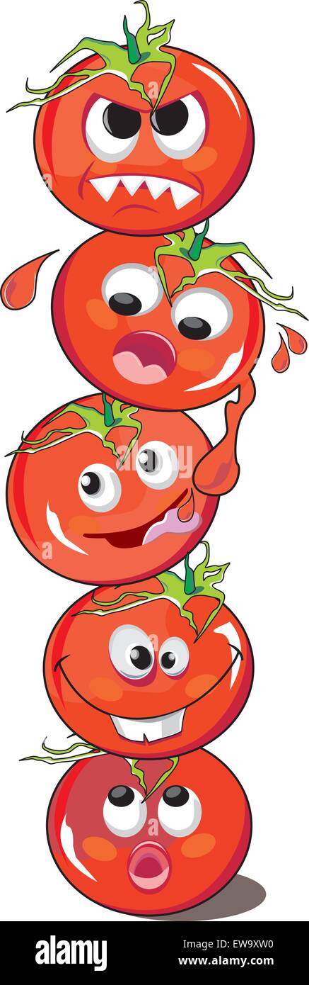 Five tomatoes Stock Vector Images - Alamy