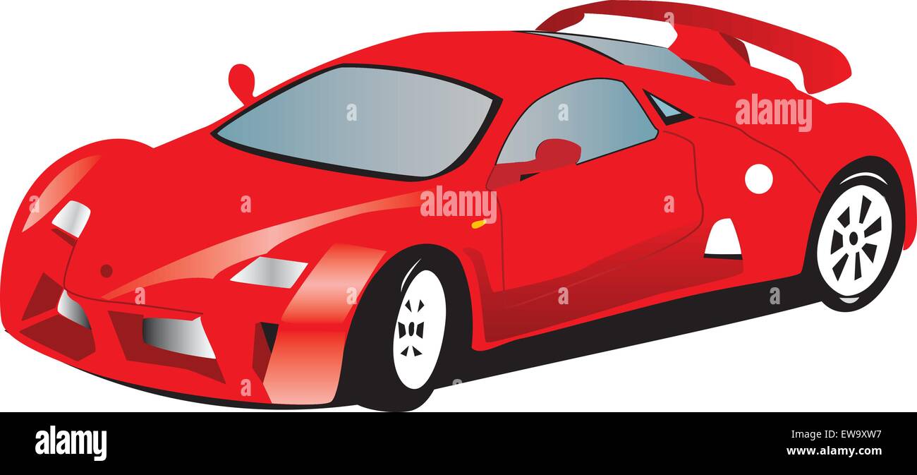 Red sports car Stock Vector Image & Art - Alamy