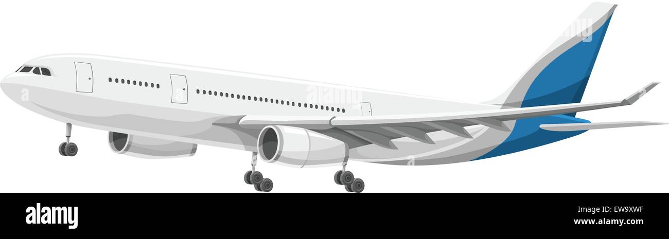 Vector illustration of airplane taking off Stock Vector Image & Art - Alamy