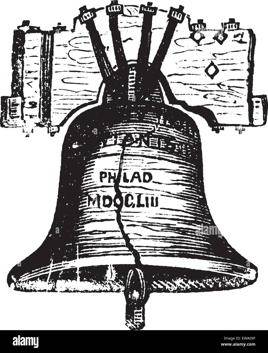 Liberty Bell Words Engraved