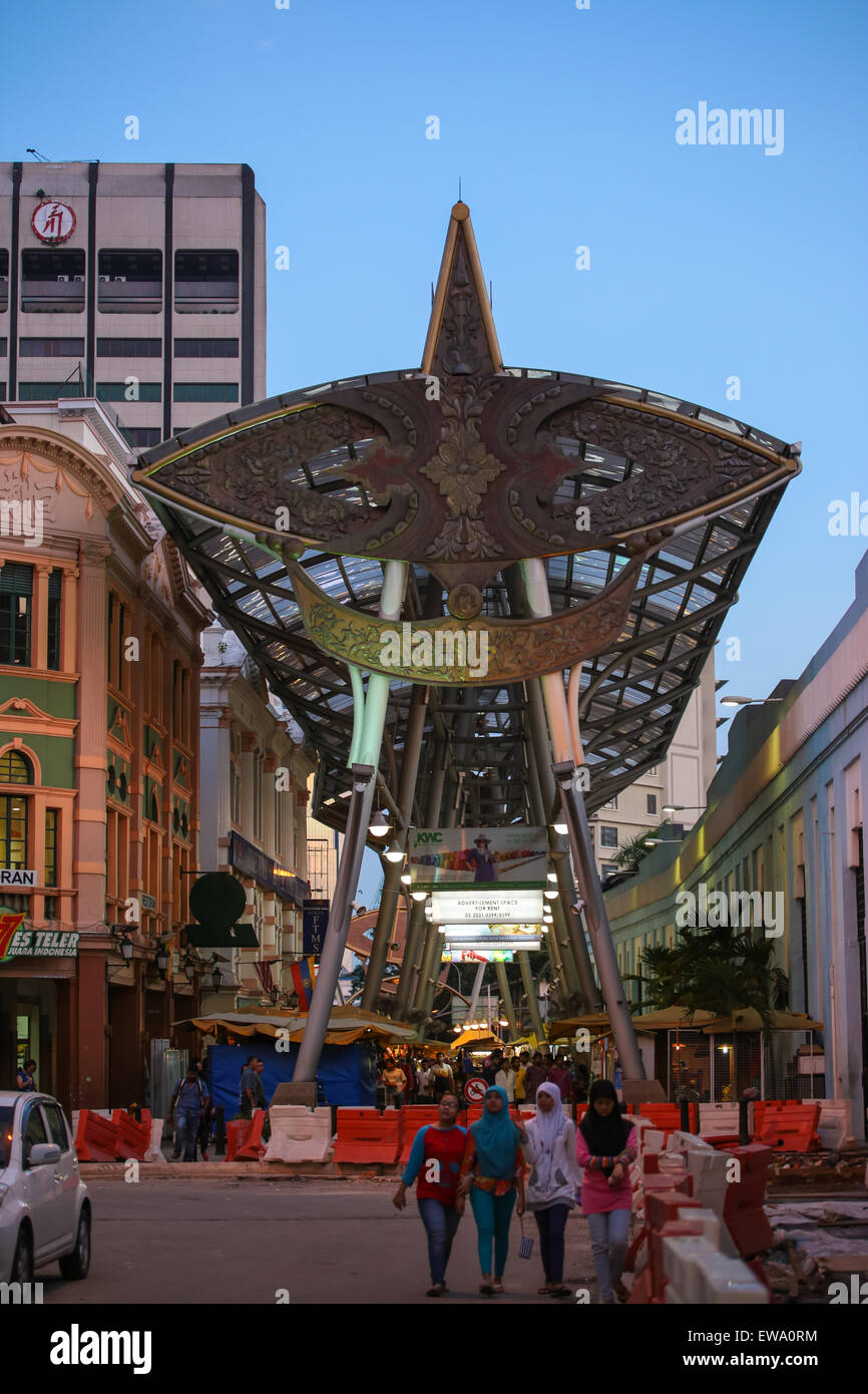 Kasturi Walk, the landmark structure of the Central Market, cultural ...