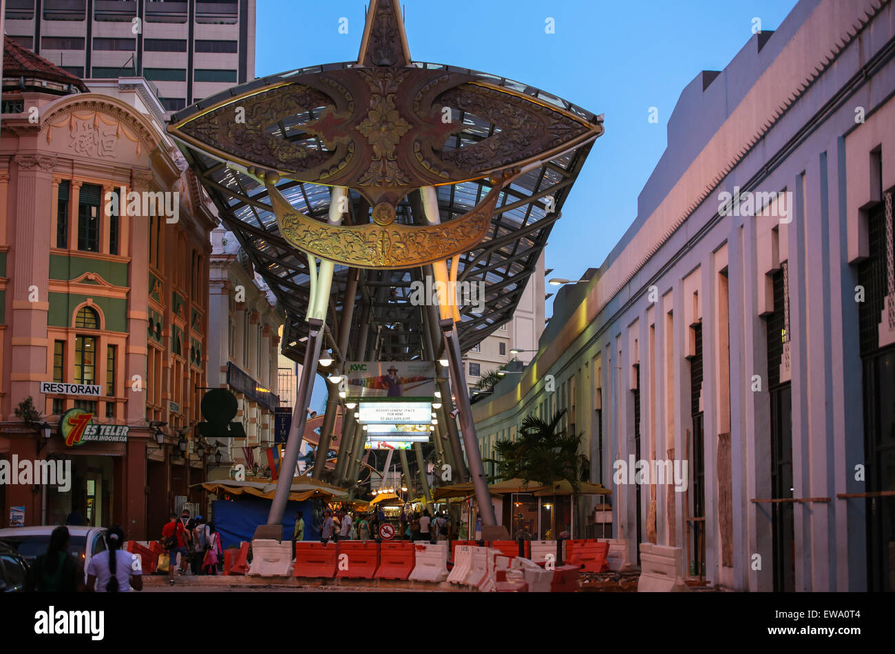 Kasturi Walk, the landmark structure of the Central Market, cultural ...