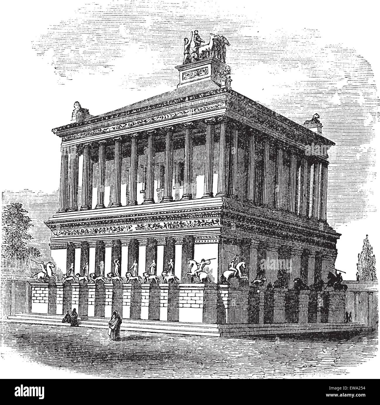 Mausoleum Of Halicarnassus Drawing